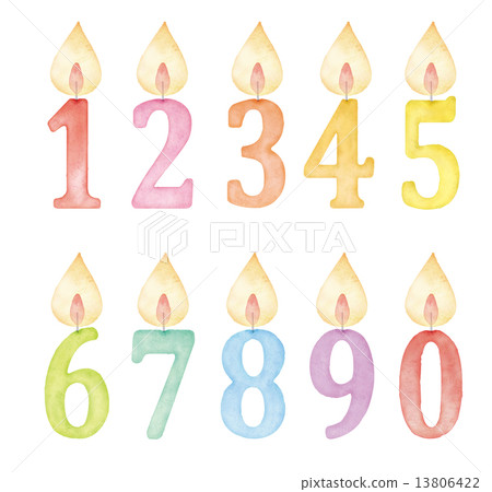 Illustration of a number candle - Stock Illustration [13806422] - PIXTA