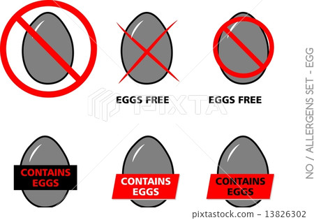 Vector Egg Free Symbols on white background - Stock Illustration ...