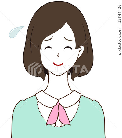 Woman bitter smile - Stock Illustration [13844426] - PIXTA
