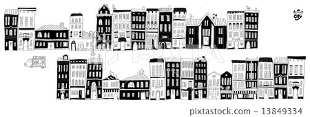 vector, vectors, town - Stock Illustration [13849334] - PIXTA