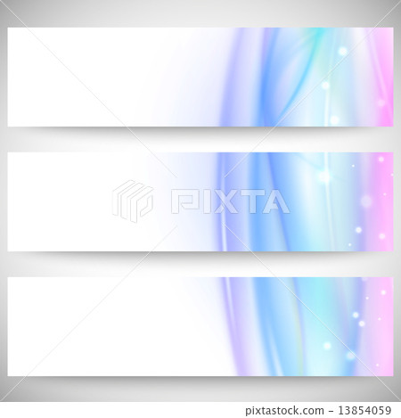 Abstract headers set, wave vector design - Stock Illustration [13854059 ...