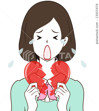 Woman lost love crying - Stock Illustration [13855474] - PIXTA