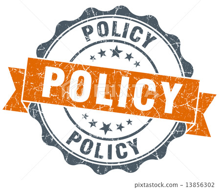 policy vintage orange seal isolated on white - Stock Illustration ...