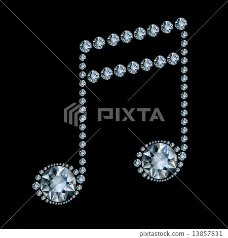 Diamond Music Note - Stock Illustration [13857831] - PIXTA