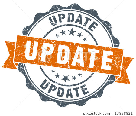 update vintage orange seal isolated on white - Stock Illustration ...