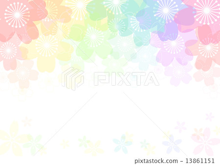 Pastel color cherry background - Stock Illustration [13861151] - PIXTA