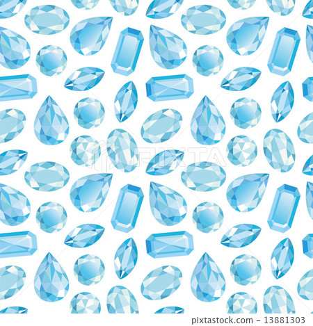Blue diamond seamless texture vector - Stock Illustration [13881303 ...