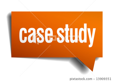 case study orange speech bubble isolated on white-插圖素材 [13909351] - PIXTA圖庫