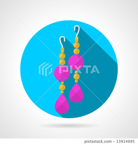 Round flat vector icon for earrings - Stock Illustration [13914895] - PIXTA