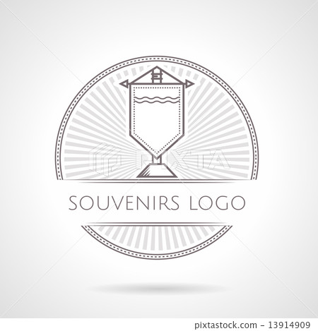 Abstract vector illustration of souvenir pennon - Stock Illustration ...