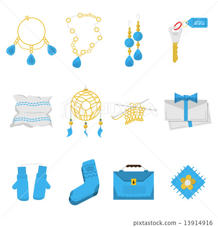 Colored vector icons for handmade items - Stock Illustration [13914916 ...