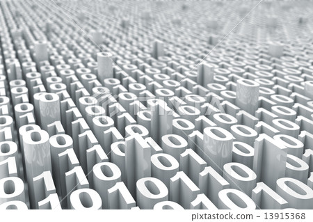 Abstract white digital binary code background... - Stock Illustration [13915368] - PIXTA