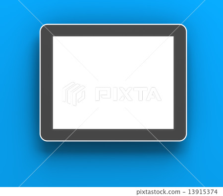 Generic digital tablet against blue background,... - Stock Illustration ...