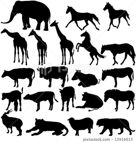Zoo Animals Silhouette