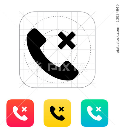 Phone call cancel icon. - Stock Illustration [13924949] - PIXTA