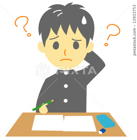 Male student in class I am not sure during the... - Stock Illustration ...