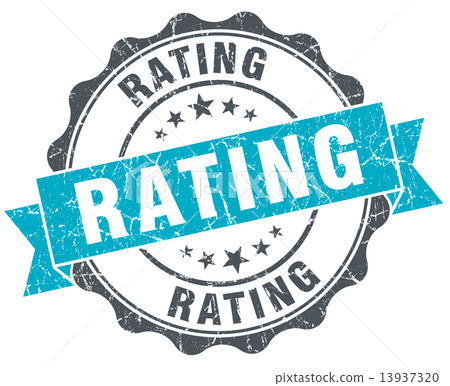 rating vintage turquoise seal isolated on white - Stock Illustration ...