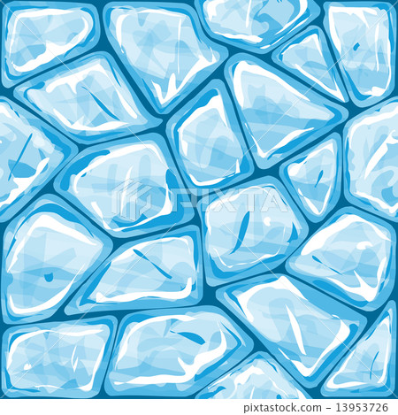 Blue ice seamless pattern - Stock Illustration [13953726] - PIXTA