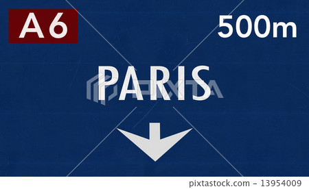 Paris France Highway Road Sign - Stock Illustration [13954009] - PIXTA