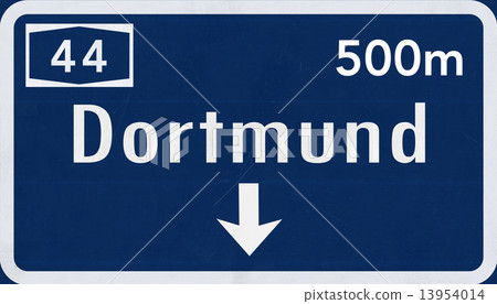 Dortmund Germany Highway Road Sign - Stock Illustration [13954014] - PIXTA