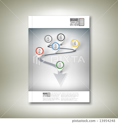 Arrow with pointer marks. Brochure, flyer or... - Stock Illustration ...