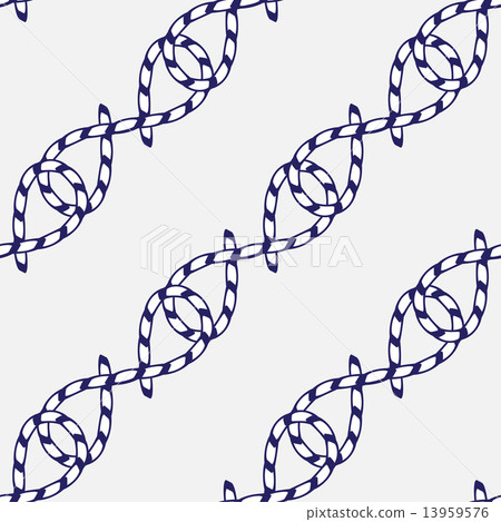 Vector seamless pattern with sea elements rope. - Stock Illustration ...