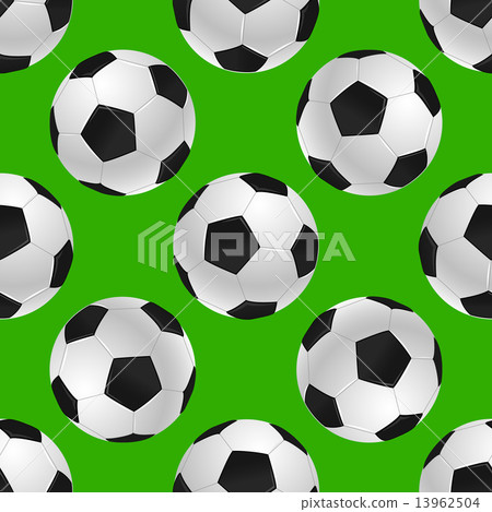 soccer's ball seamless texture over green - Stock Illustration ...