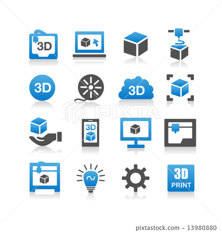 3D print icon-插圖素材 [13980880] - PIXTA圖庫