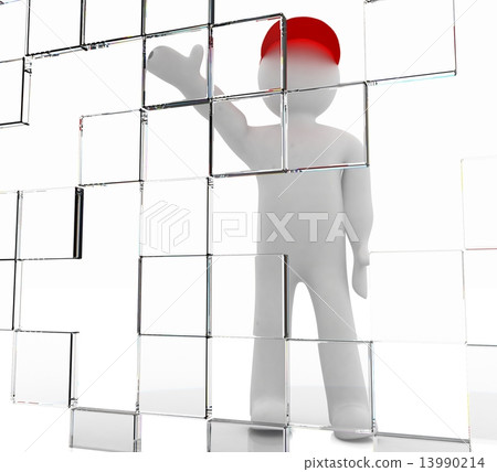 3d man making choice - Stock Illustration [13990214] - PIXTA
