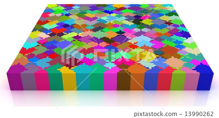Many-colored puzzle pattern - Stock Illustration [13990262] - PIXTA