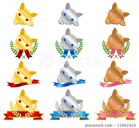 Cat medal - Stock Illustration [13992428] - PIXTA