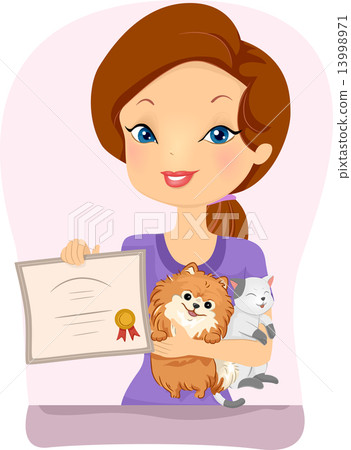 Girl Pet Registration Certificate - Stock Illustration [13998971] - PIXTA