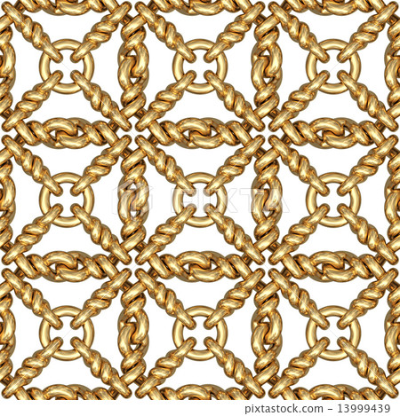 Seamless pattern of gold wire mesh or fence on... - Stock Illustration ...