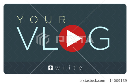 Vector illustration of vlog banner - Stock Illustration [14009189] - PIXTA