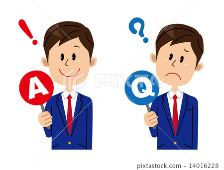 Male Student Q & A - Stock Illustration [14016228] - PIXTA