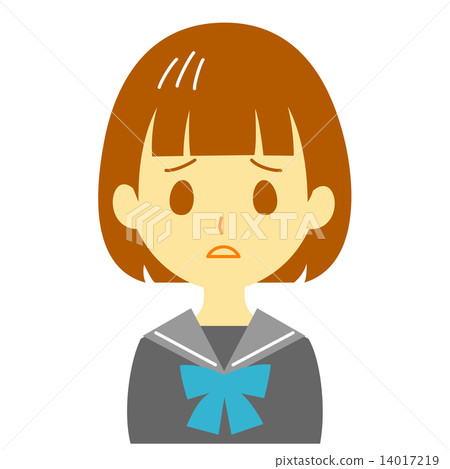 Female student's embarrassing face - Stock Illustration [14017219] - PIXTA