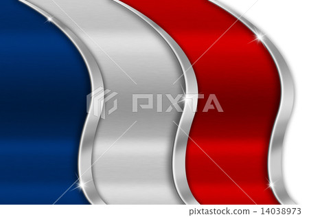 France Metal Flag - Stock Illustration [14038973] - PIXTA
