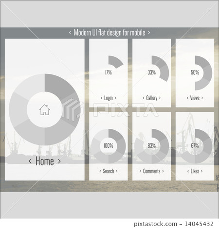 Modern UI flat design vector - Stock Illustration [14045432] - PIXTA