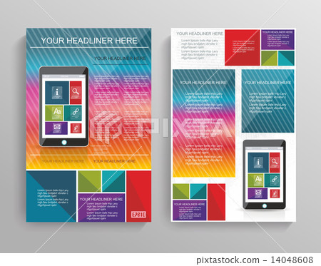 Vector brochure template design with Smart Phone - Stock Illustration ...