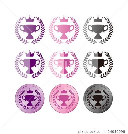 Winner Cup Pink Purple Black - Stock Illustration [14050096] - PIXTA