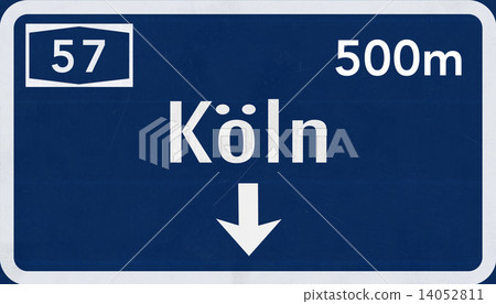 Koln Cologne Germany Highway Road Sign - Stock Illustration [14052811 ...