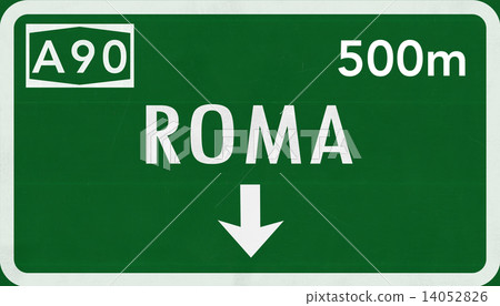 Rome Road Sign