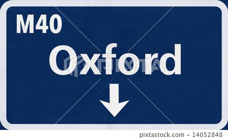 Oxford United Kingdom Highway Road Sign - Stock Illustration [14052848 ...