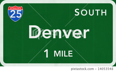 Denver USA Interstate Highway Sign - Stock Illustration [14053548] - PIXTA