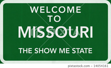 Missouri USA State Welcome to Highway Road Sign... - Stock Illustration ...