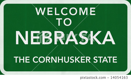 Nebraska USA State Welcome to Highway Road Sign... - Stock Illustration ...