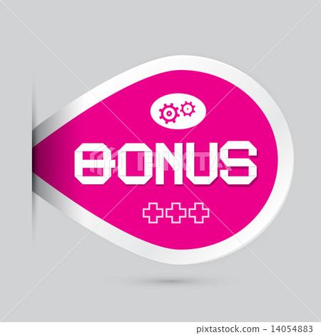 Pink Bonus Vector Label Isolated on Light... - Stock Illustration ...