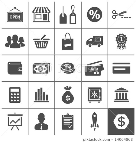 Startup business icons set - Simplus series - Stock Illustration ...