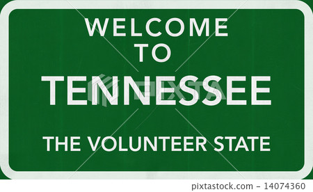 Tennessee USA State Welcome to Highway Road Sign - Stock Illustration ...