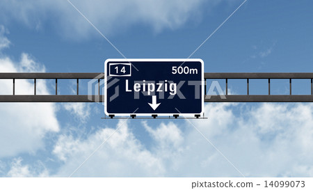Leipzig Germany Highway Road Sign - Stock Illustration [14099073] - PIXTA
